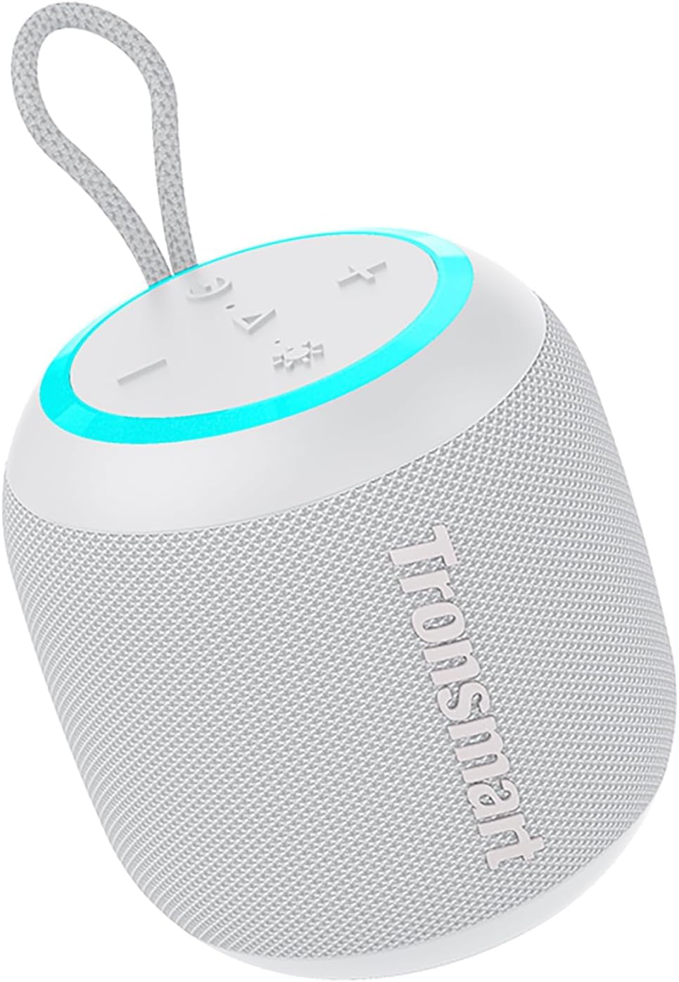 Tronsmart T7 Mini Compact Portable Bluetooth Speaker with Lights, Stereo Sound, Bluetooth 5.3, 18H Playtime, Stereo Pairing, Voice Assistant, IPX7 Waterproof Shower Speaker & Outdoor Speakers (Grey)