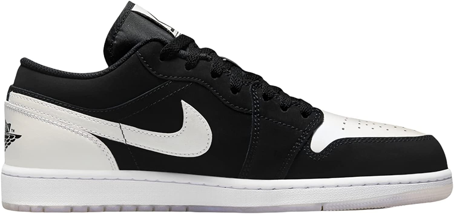 Nike Men's Air Jordan 1 Low Shoes, Black/Multi-color/White/Black, 11