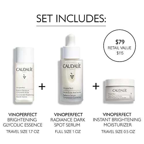 Caudalie Vinoperfect Radiance Dark Spot Serum - 62x more effective than Vitamin C (Gift Set)