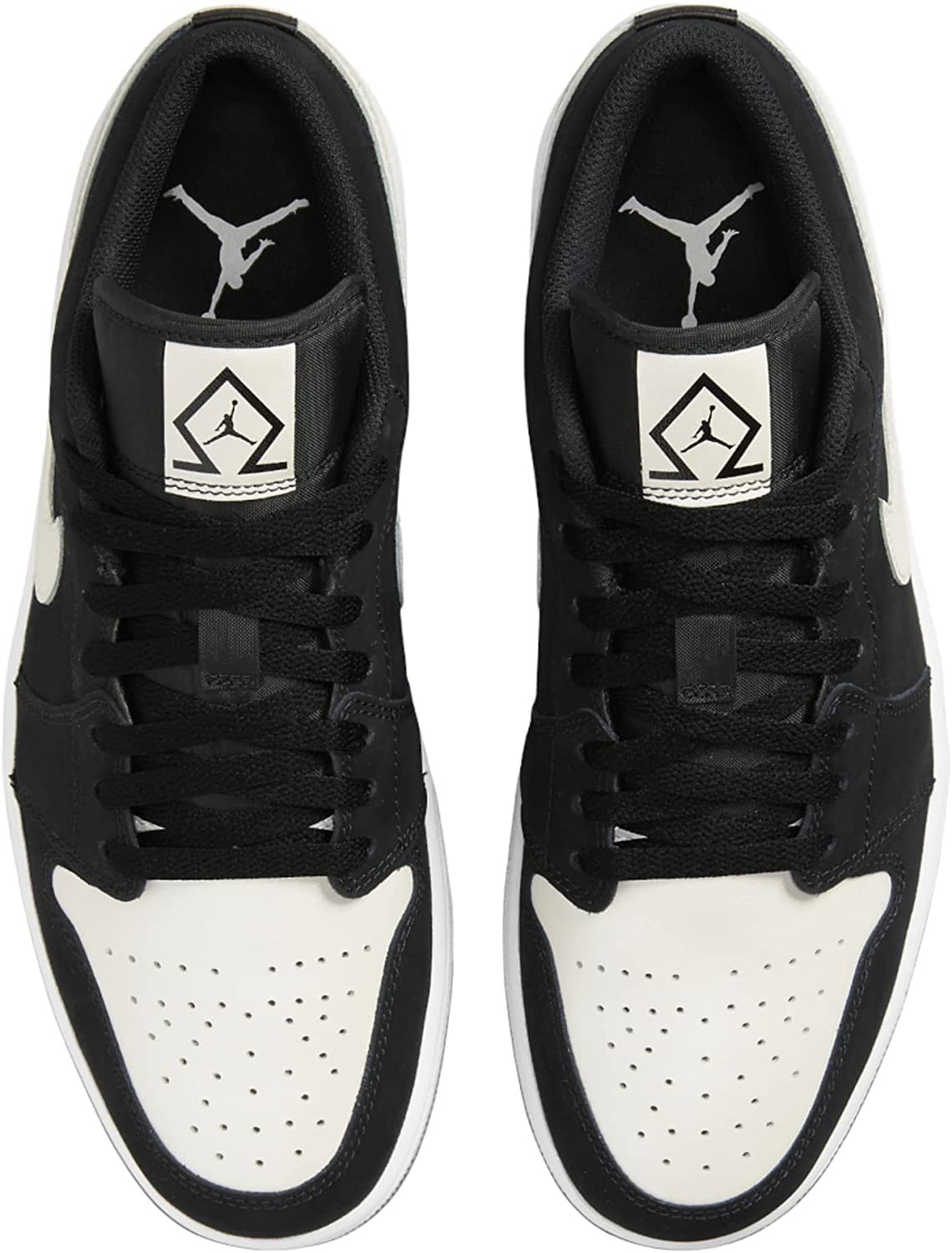 Nike Men's Air Jordan 1 Low Shoes, Black/Multi-color/White/Black, 11