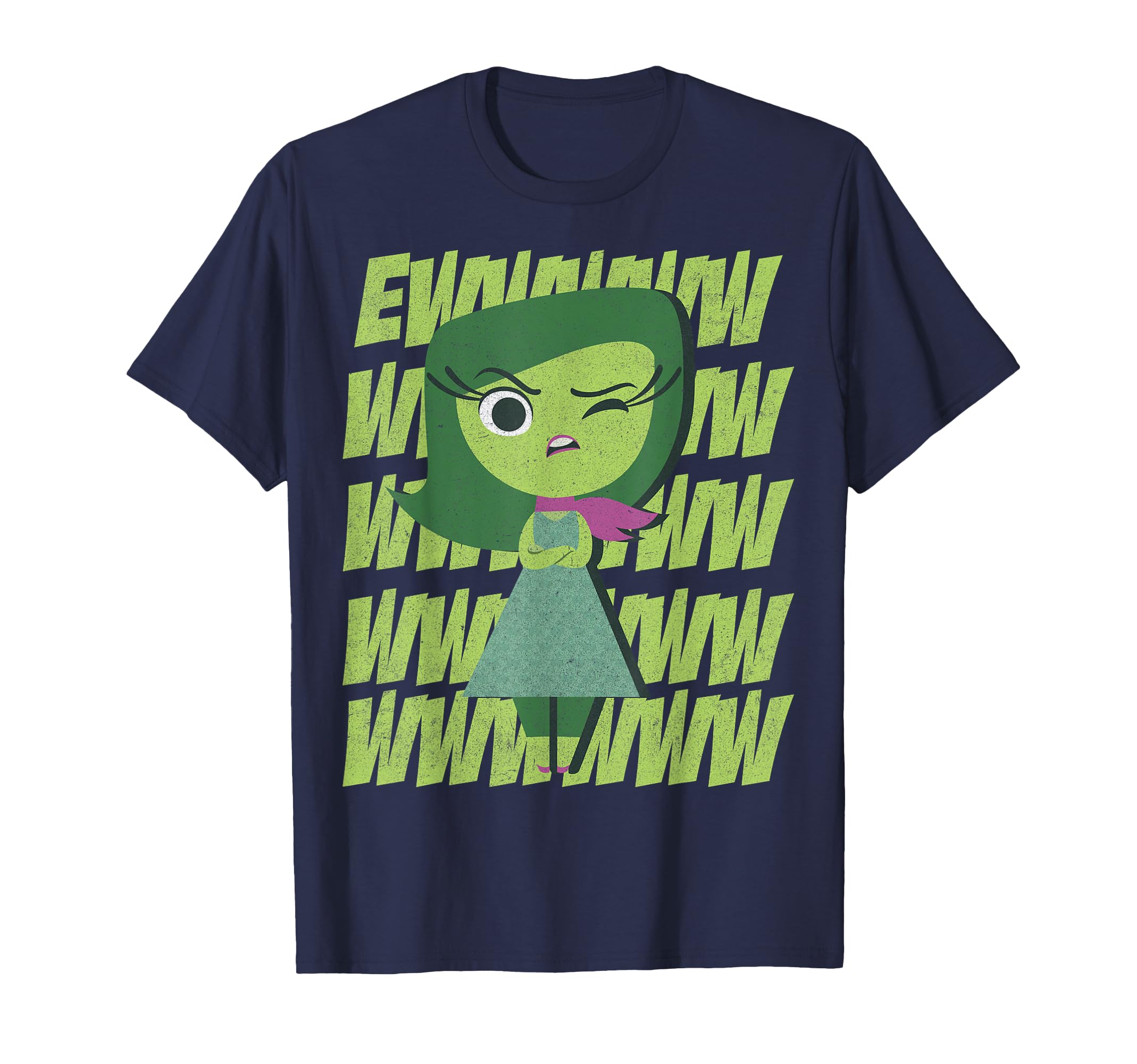 Disney Pixar Inside Out Disgust Ewww Retro Text Stack T-Shirt