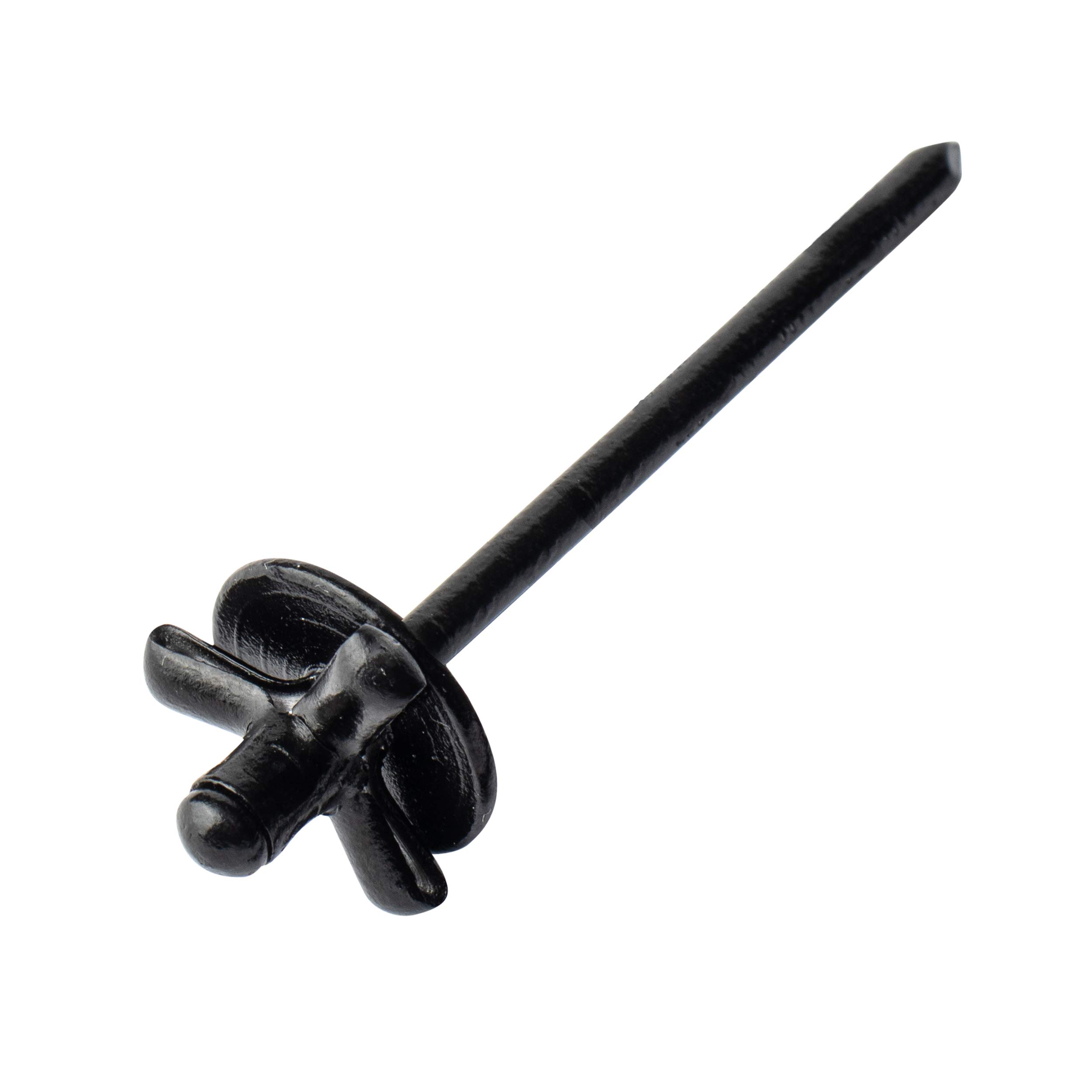 ISPINNER 50pcs 3/16" x 1" Large Head Tri-Fold Exploding Aluminum Pop Rivets (Black)