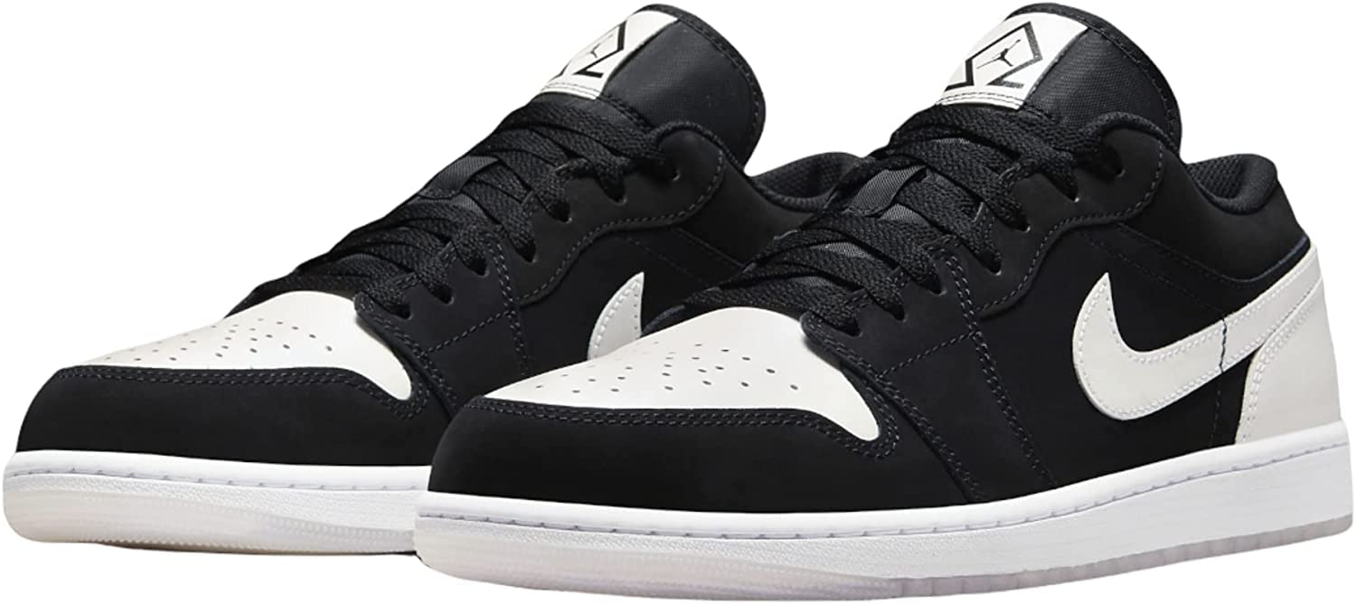 Nike Men's Air Jordan 1 Low Shoes, Black/Multi-color/White/Black, 11