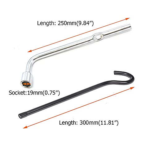 Dr.Roc Compatible with Spare Tire Tool Kit with Tire Jack Handle and Wheel Lug Wrench Honda Accord Civic CR-V Element Odessey Pilot and Acura ILX RDX TLX