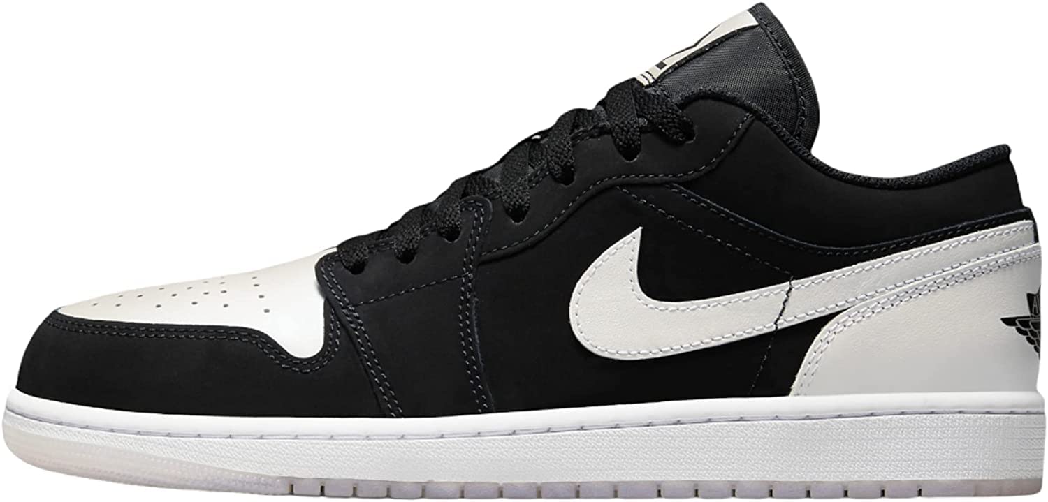 Nike Men's Air Jordan 1 Low Shoes, Black/Multi-color/White/Black, 11