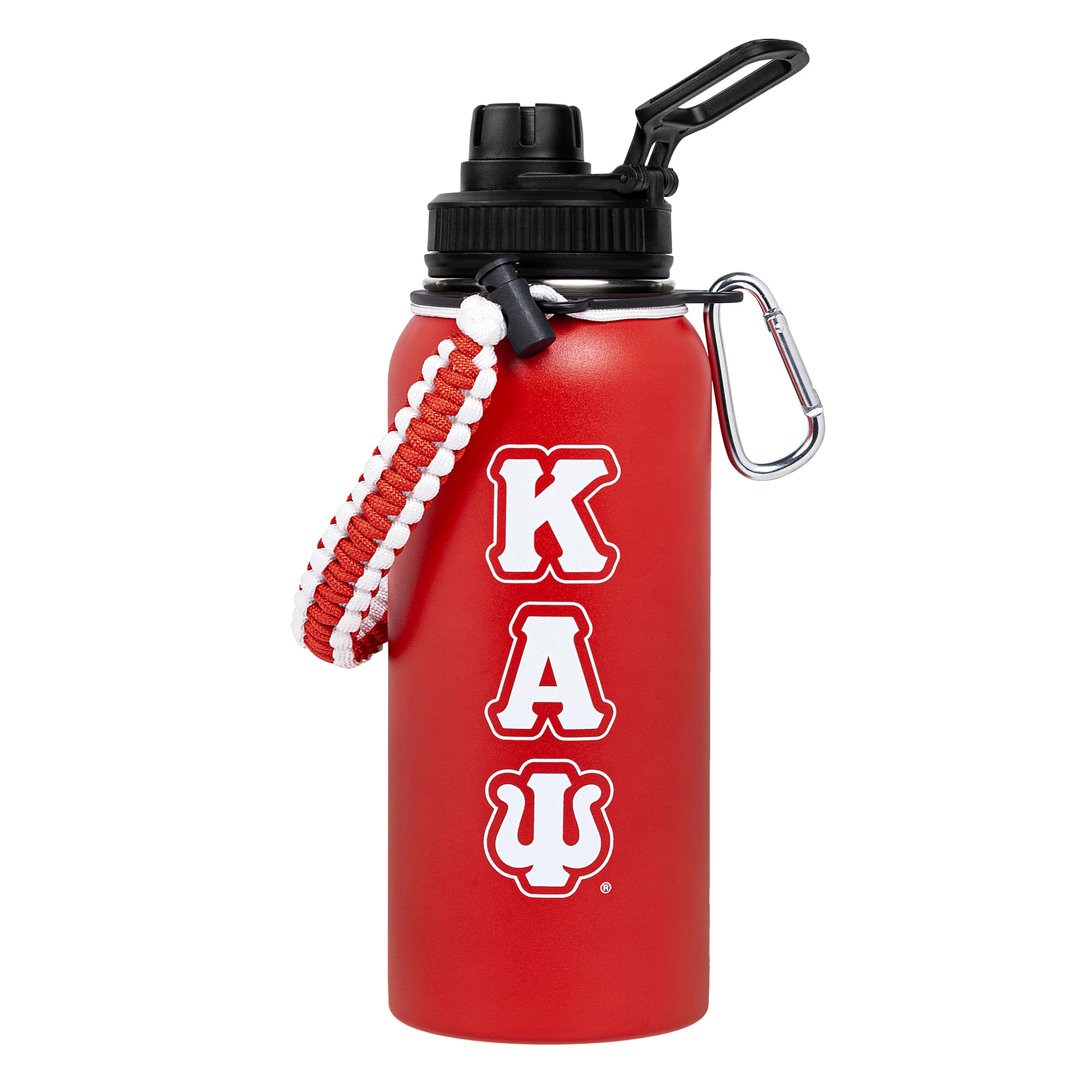 BBGreek Kappa Alpha Psi Fraternity Paraphernalia - Official Vendor - 32oz Rugged Tumbler with Paracord Carabiner - Nupe
