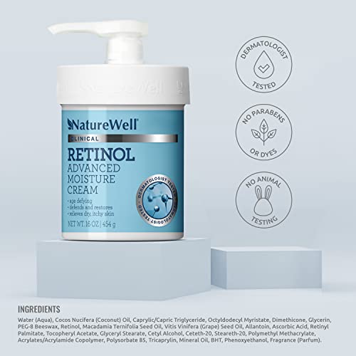 NatureWell Clinical Retinol + Super Beauty Bundle, Retinol Advanced Moisturizer + Super Beauty Moisturizer, Non-Greasy, Ultimate Hydration, For Face & Body, 16 Oz Each