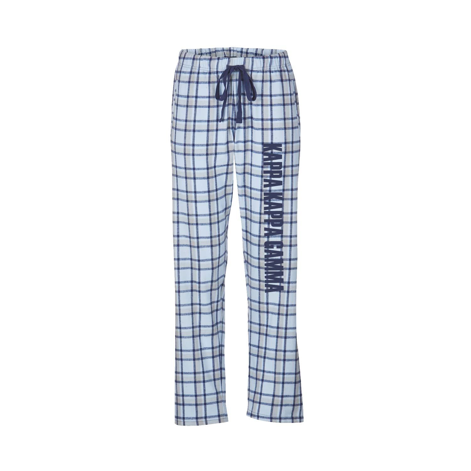 Kappa Kappa Gamma Plaid Flannel Pajama Pants (S 2-6, Carolina Blue)