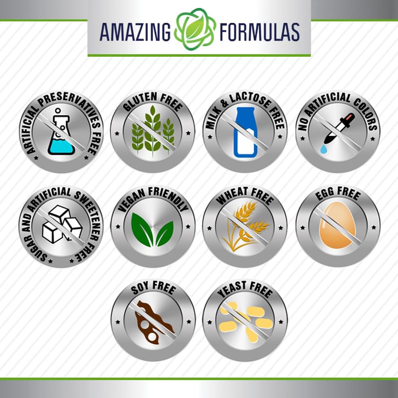 Amazing Formulas Ginkgo Biloba Supplement | 60 Mg | 120 Veggie Capsules | Non-GMO | Gluten Free | Made in USA