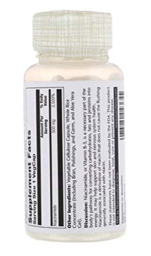 Niacinamide 500mg Solaray 100 VegCaps