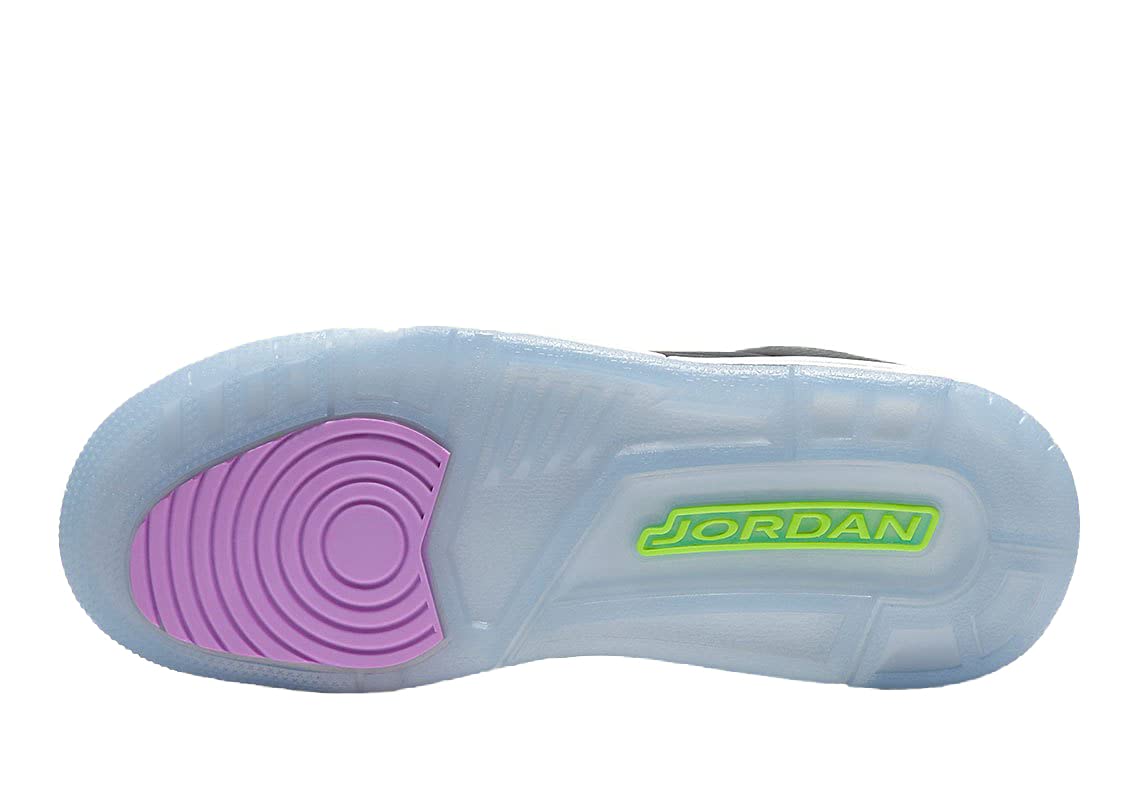 Jordan Air 3 Retro SE (Big Kid) Black/White/Electric Green/Violet Shock 5.5 Big Kid M