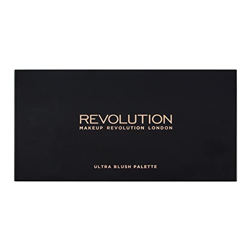 Makeup Revolution Ultra Blush Makeup Palette, Bronzer & Highlighter, Includes 8 Shades, Gluten free, Vegan & Cruelty Free, Sugar & Spice, 13g