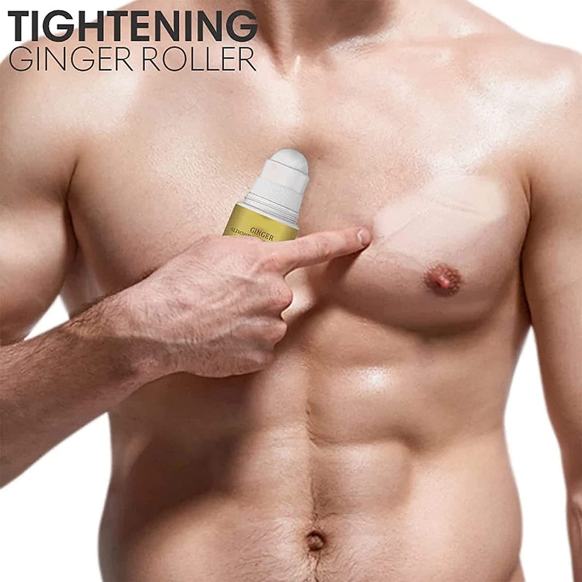 SUNRHYME PacX Gynecomastia Firming Ginger Roller, Gynecomastia Tightening Ginger Cream, Natural Tightening Ginger Cream Make Chest Shape Tough and Strong (1Pcs)