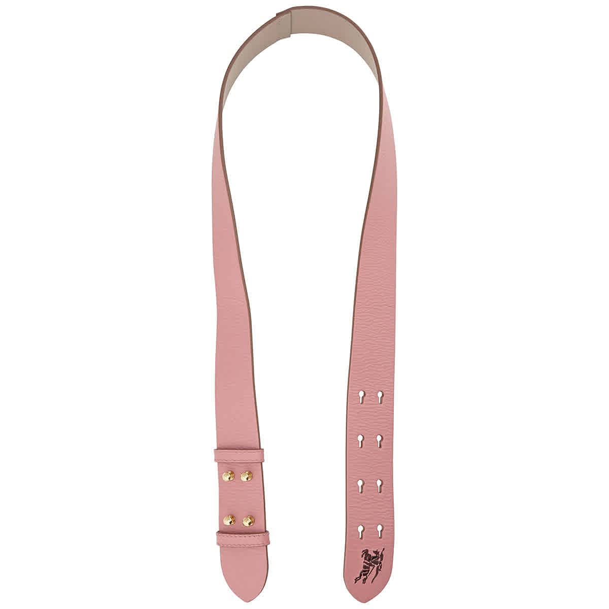 Burberry Equestrian Knight Logo Dusty Rose Leather Handbag Belt Strap