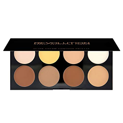 Makeup Revolution Ultra Cream Contour Palette, Makeup Palette Includes Highlighters & Contour Shades, Adds Definition & Sculpts Features, Vegan, 13g