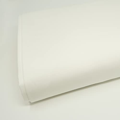 Roc-Lon 90'' 100% Cotton Ava-Lon Permanent Press, Cut by Yard, Bleached White