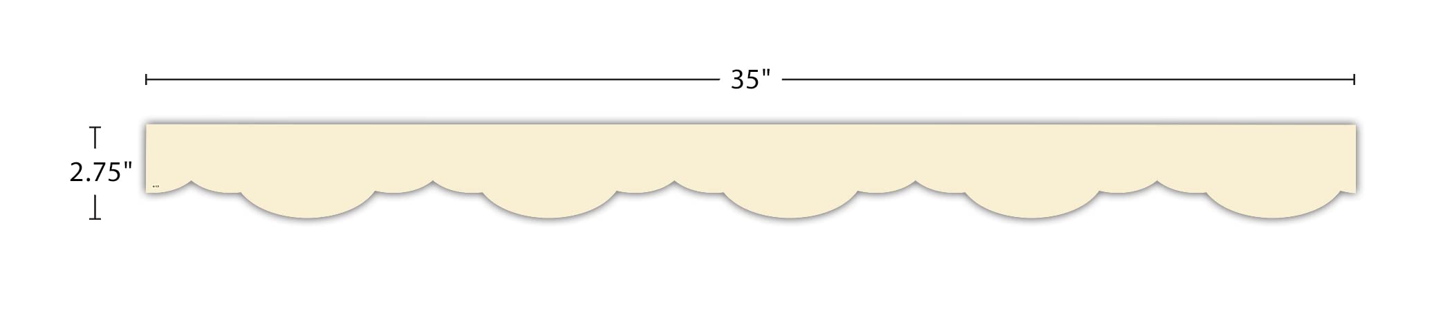 Teacher Created Resources Creme Brulee Fancy Scallops Border Trim