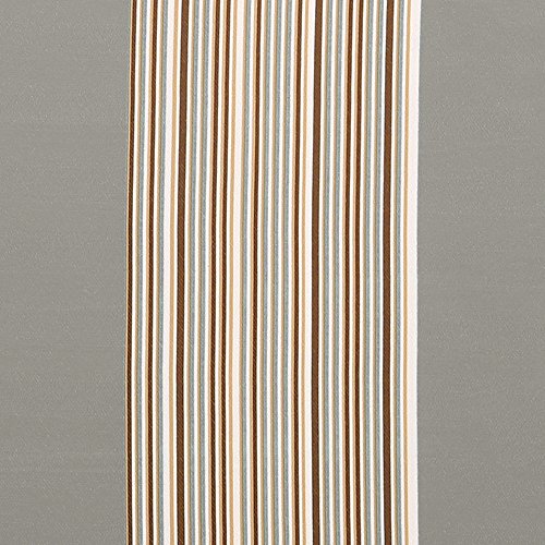 Lush Decor Julia Stripe Room Darkening Window Curtain Panel Pair, 108" Long x 52" Wide, Gray