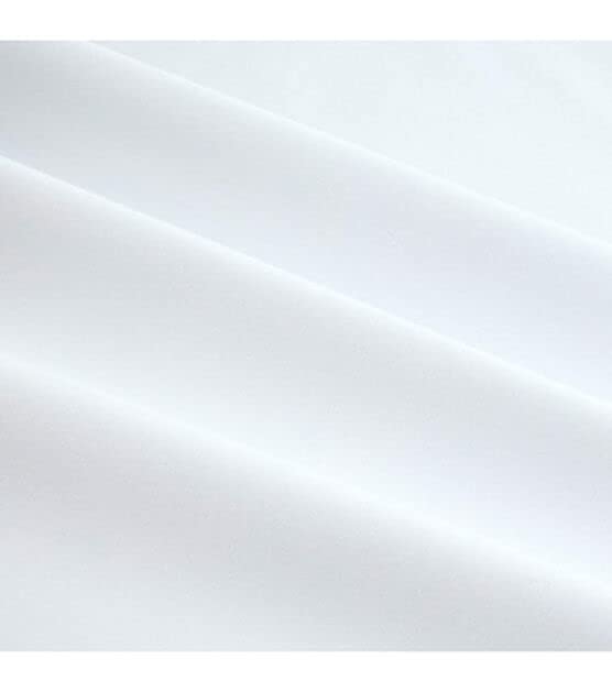 Roc-lon 54" Budget Blackout Drapery Lining, Cut by Yard, White/Ecru