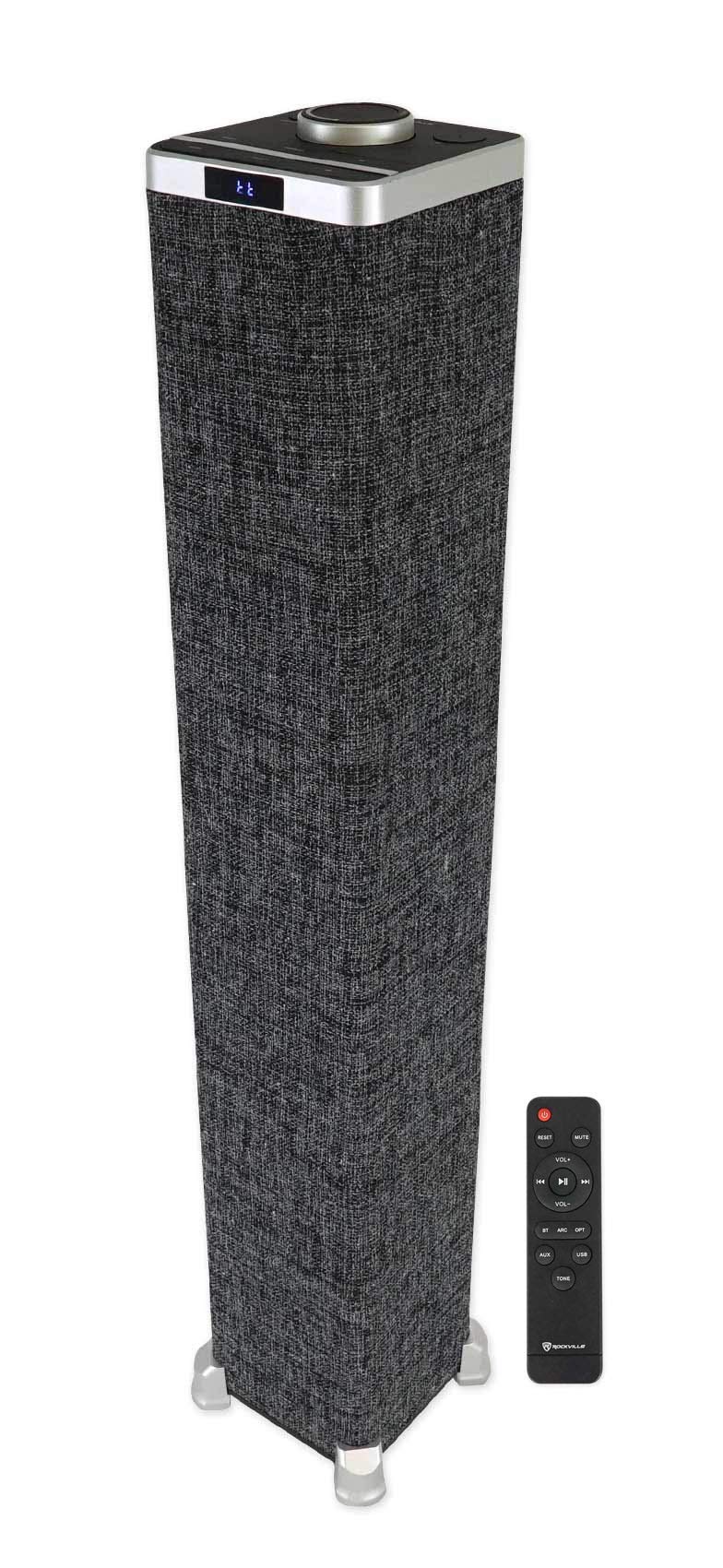 Rockville (1 ONE-Tower All-in-One Tower Bluetooth Speaker System+HDMI/Optical/RCA Bundle with (1) Mini WiFi Music Player Wireless Audio Streaming Multiroom Stereo Receiver (2 Items)