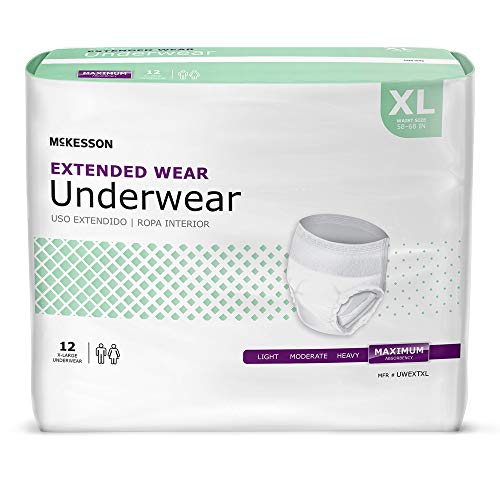 McKesson Extended Wear Underwear, Incontinence, Maximum Absorbency, XL, 48 Count