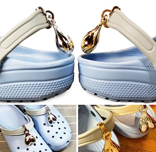 YIPUKIYI Shoe Nuts Shoe charms 2 Pack Shoe Balls, Noticeable Shoe Accessories, Decorative Shoe Charms for Shoe Buckles (SILVER)