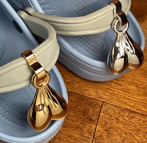 YIPUKIYI Shoe Nuts Shoe charms 2 Pack Shoe Balls, Noticeable Shoe Accessories, Decorative Shoe Charms for Shoe Buckles (SILVER)