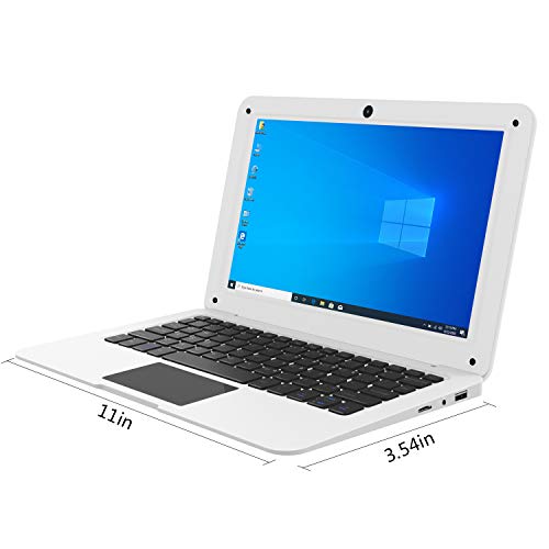 HBESTORE 10.1Inch Portable Laptop Mini Computer Ultra Thin Notebook with Apollo Lake N3350,6GB RAM and 64GB Storage with Windows10 OS (White).
