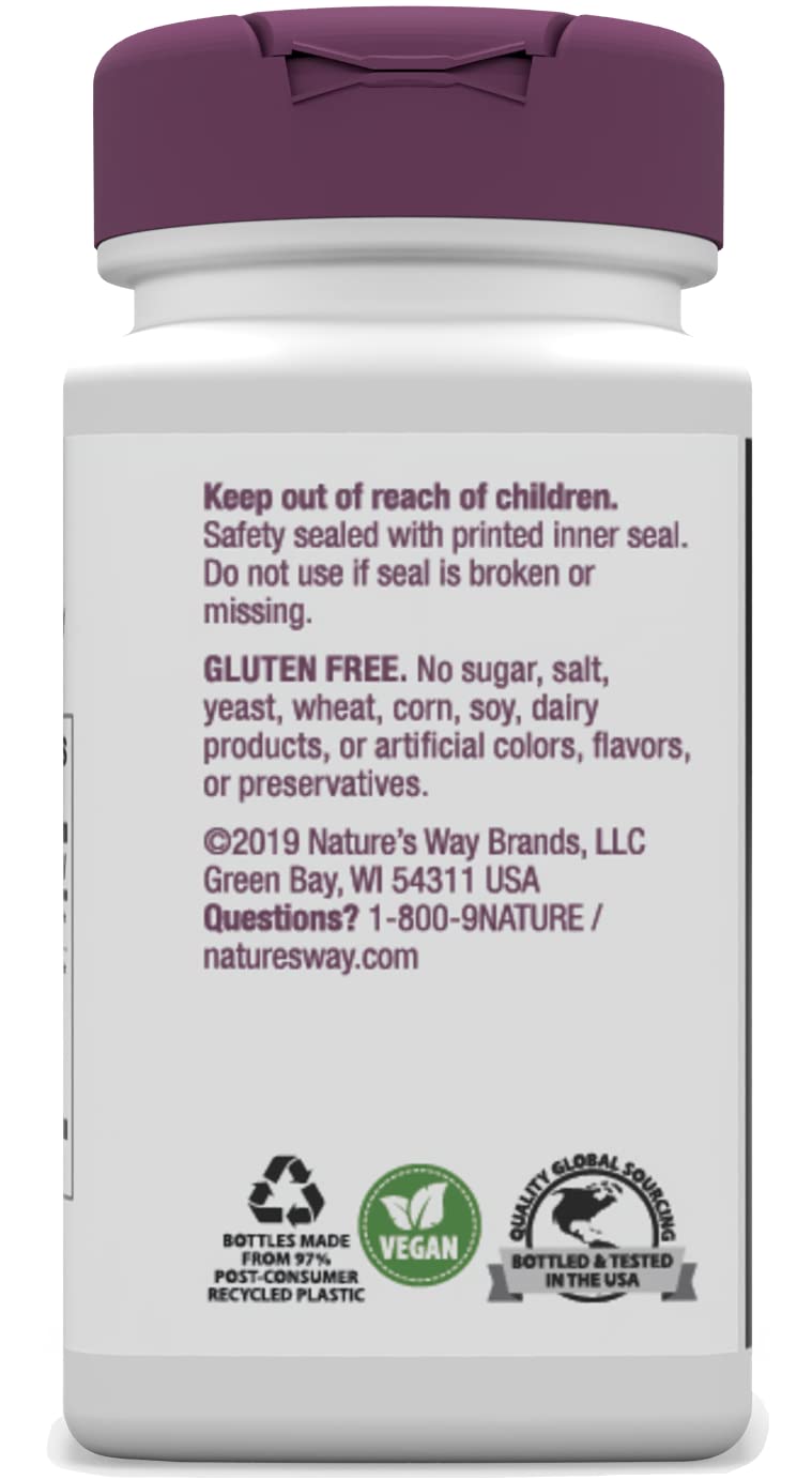 Nature's Way Ginkgo Premium Extract, Supports Memory & Concentration*, 120 mg Ginkgo Biloba Extract per 2-Capsule Serving, with Gotu Kola, Vegan, No Gluten, 60 Capsules (Packaging May Vary)