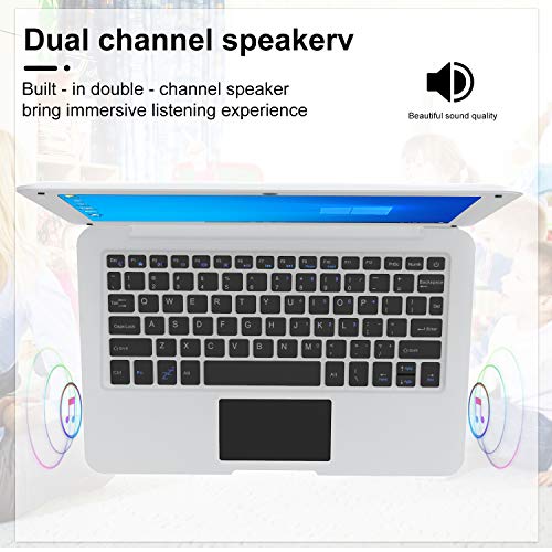 HBESTORE 10.1Inch Portable Laptop Mini Computer Ultra Thin Notebook with Apollo Lake N3350,6GB RAM and 64GB Storage with Windows10 OS (White).