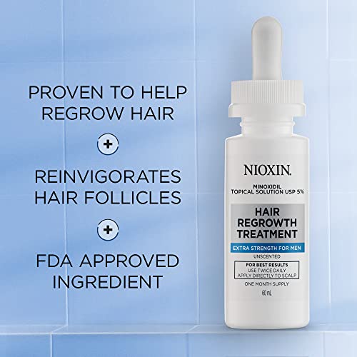 Nioxin Hair Regrowth Treatment for Men with Minoxidil 5%, 1 Month Supply, 2 oz