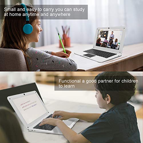 HBESTORE 10.1Inch Portable Laptop Mini Computer Ultra Thin Notebook with Apollo Lake N3350,6GB RAM and 64GB Storage with Windows10 OS (White).