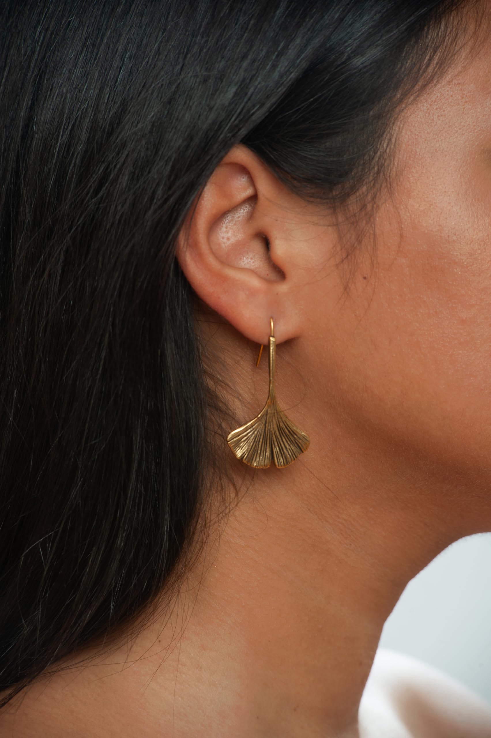 Ginkgo Leaf Earrings - Museum Reproductions - Made in the United States