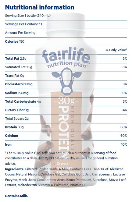 Fairlife Nutrition Plan Chocolate and Caramel Shake Grab and Go Combo Pack 30g Protein Low Sugar Supplement Meal Replacement Ready To Drink - 11.4 Oz (2 Count)