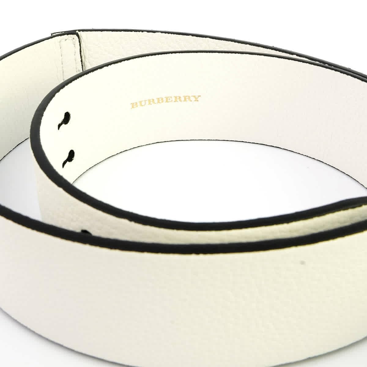 BURBERRY Ladies Chalk White Leather Belt Bag Strap