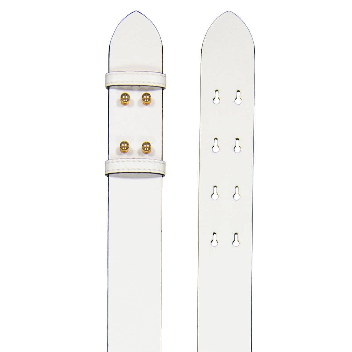 BURBERRY Ladies Chalk White Leather Belt Bag Strap