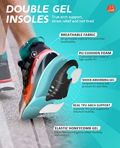 TANSTC High Arch Support Insoles for Shoes - Reduce Foot Pain, Improve Balance, and Provide Shock Absorption