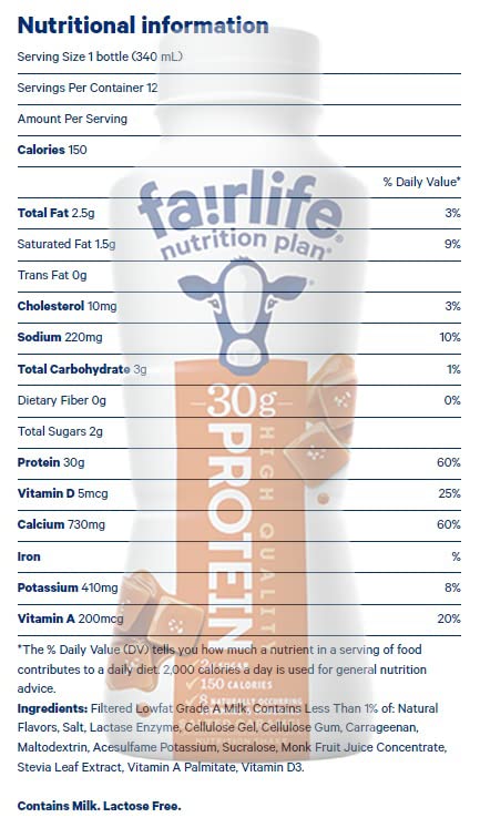 Fairlife Nutrition Plan Chocolate and Caramel Shake Grab and Go Combo Pack 30g Protein Low Sugar Supplement Meal Replacement Ready To Drink - 11.4 Oz (2 Count)