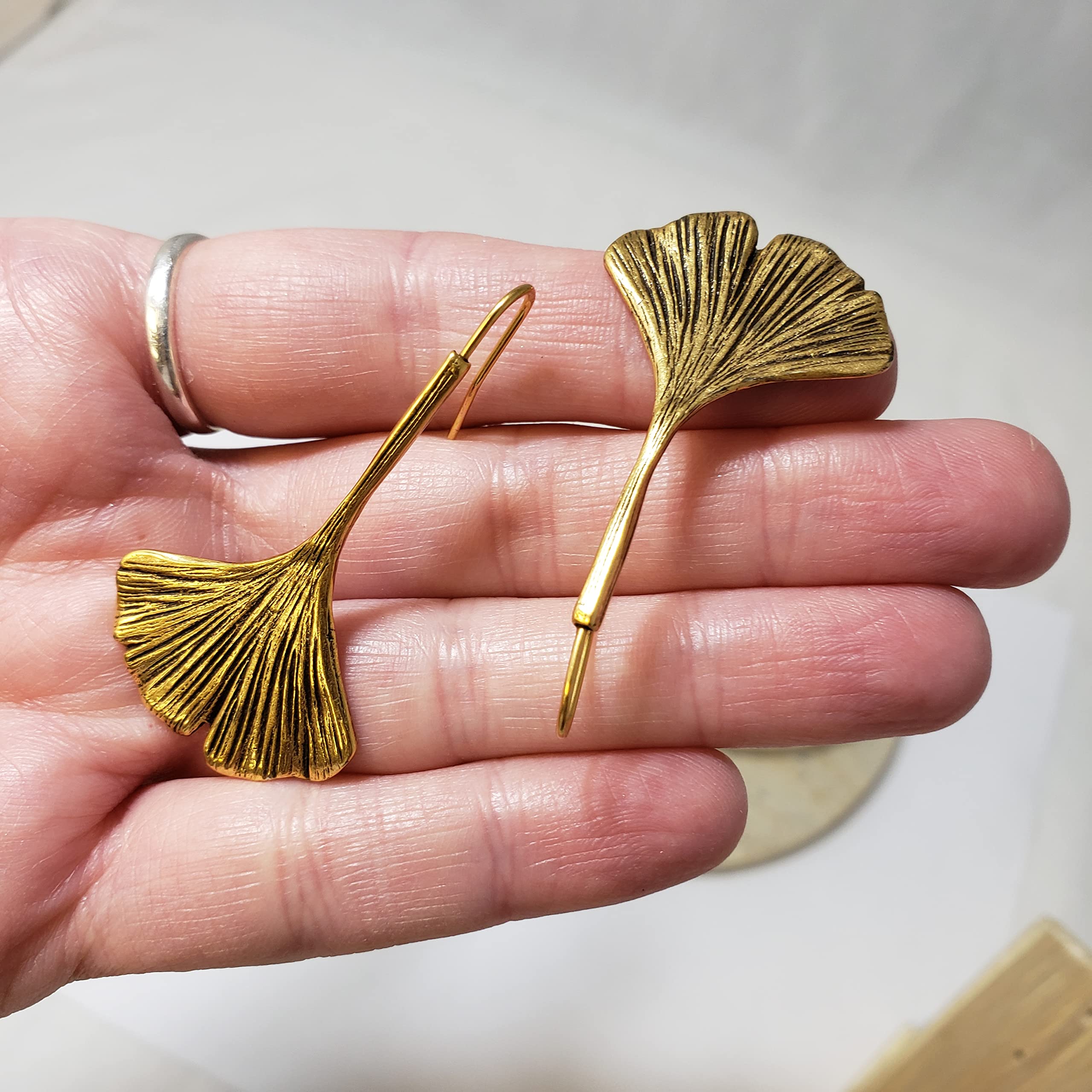 Ginkgo Leaf Earrings - Museum Reproductions - Made in the United States