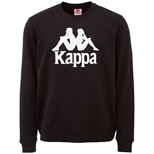 Kappa Sertum RN Sweatshirt 703797-19-4006, Mens, Caviar, XL Black