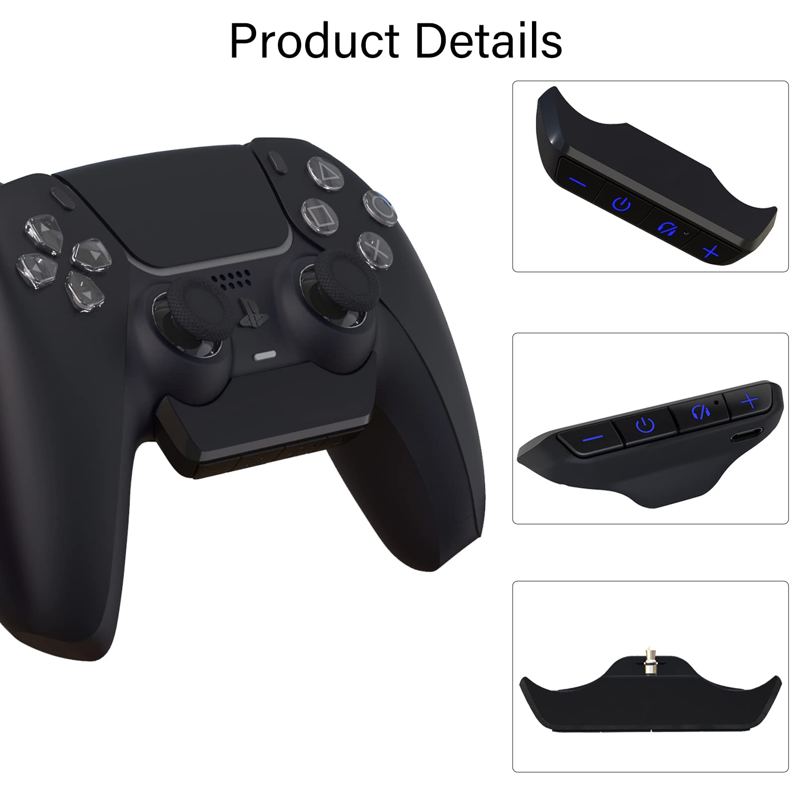 arVin PS5 Controller Bluetooth Adapter for PS5 Accessories, BT 5.1 Wireless Audio Transmitter for PS5 AirPods Sony Bose Earbuds Speakers, Low Latency, One Key Mute, Volume Adjustment, Plug & Play