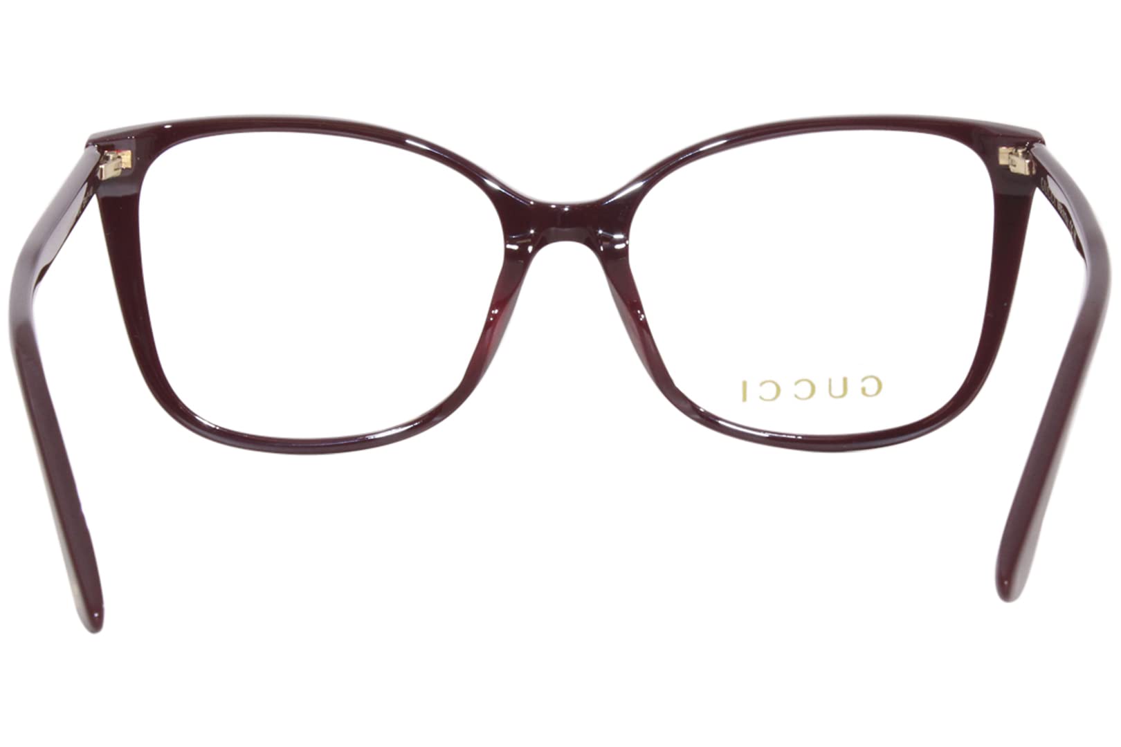 Gucci GG0026O 012 Eyeglasses Women's Burgundy Full Rim Cat Eye 53mm