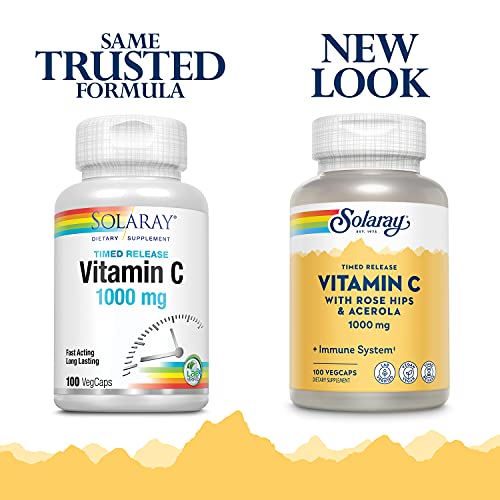 Solaray C Two-Stage Timed Release Supplement, 1000 mg, 100 Count