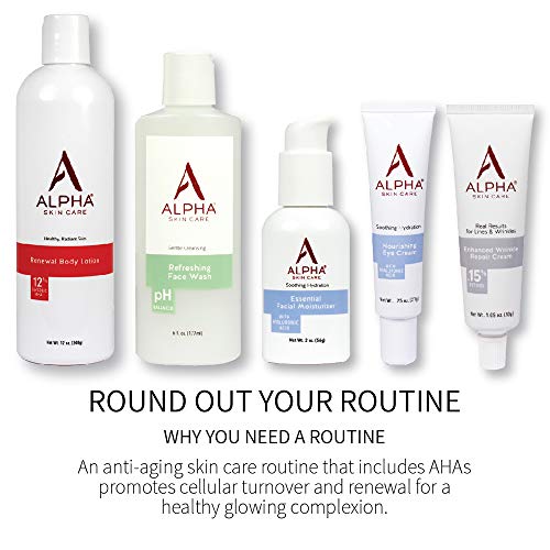 Alpha Skin Care Moisturizing Body Wash | Anti-Aging Formula | Glycolic Alpha Hydroxy Acid (AHA) | Vitamin E & Aloe Vera | Conditions & Soothes | For All Skin Types | 12 Fl Oz