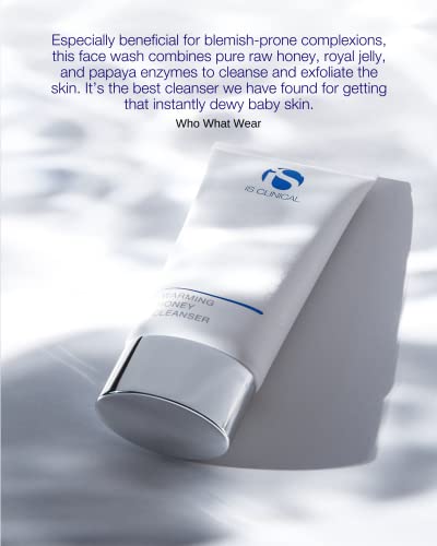 iS CLINICAL Luxurious Warming Honey Face Cleanser, Hydrating Facial Cleanser formulated with pure honey