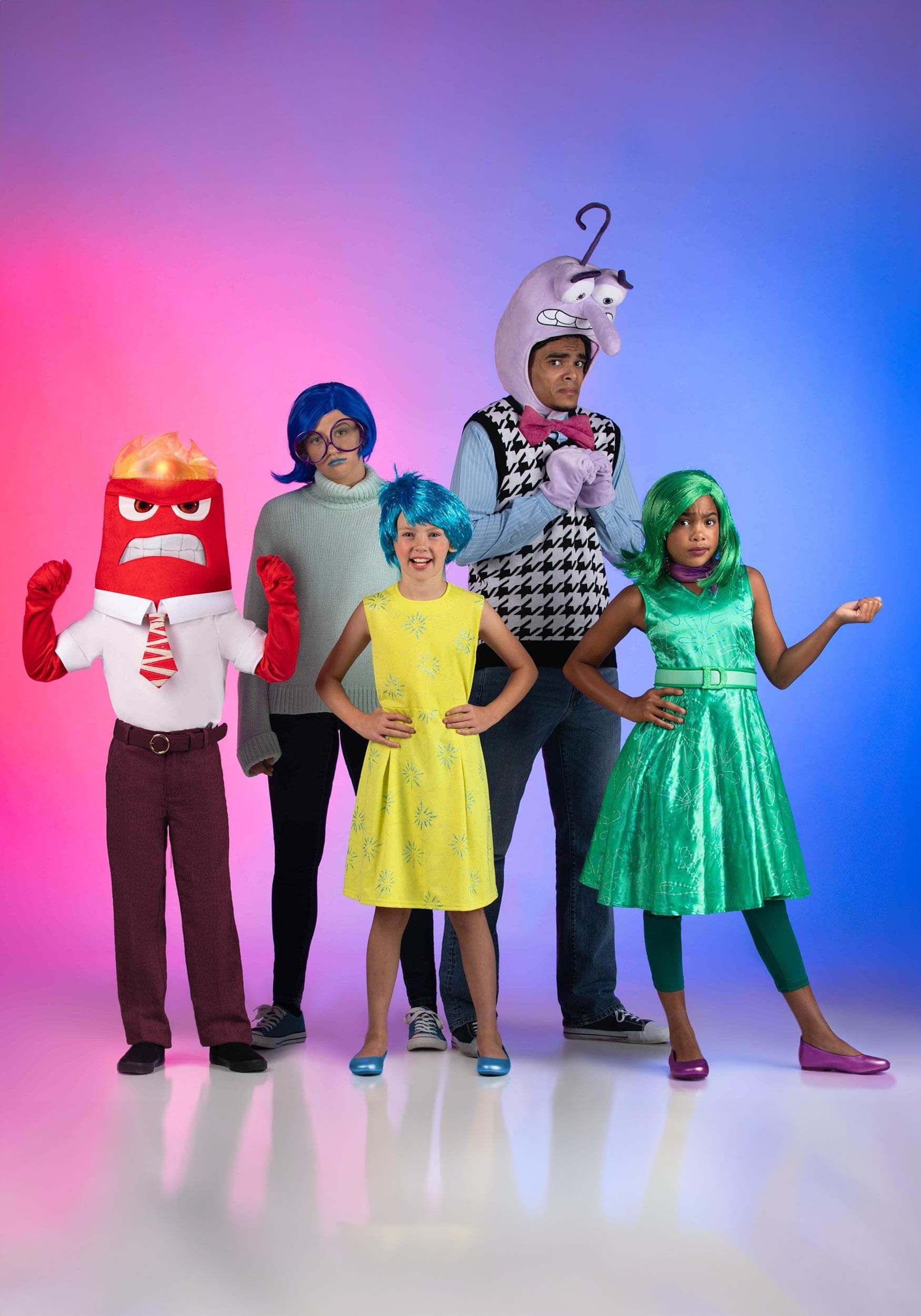 Fun Costumes Disney and Pixar Inside Out Sadness Dress for Adults, Deluxe Women's Sadness Outfit for Halloween and Cosplay (Medium) Blue