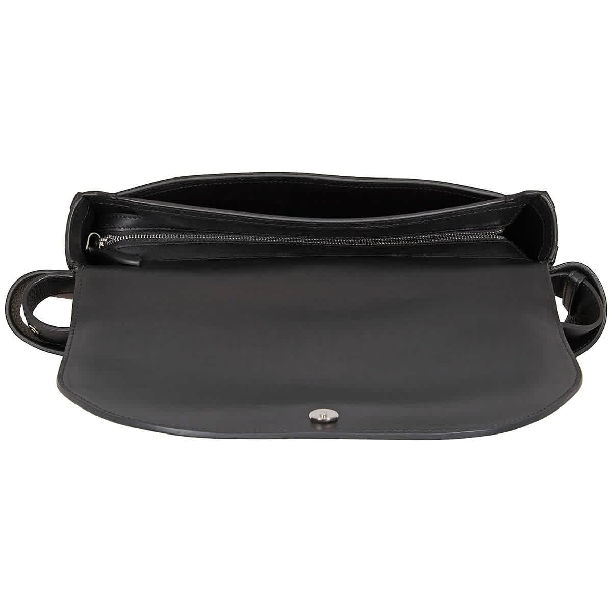Burberry Men's Black Leather Large Olympia Bum Bag