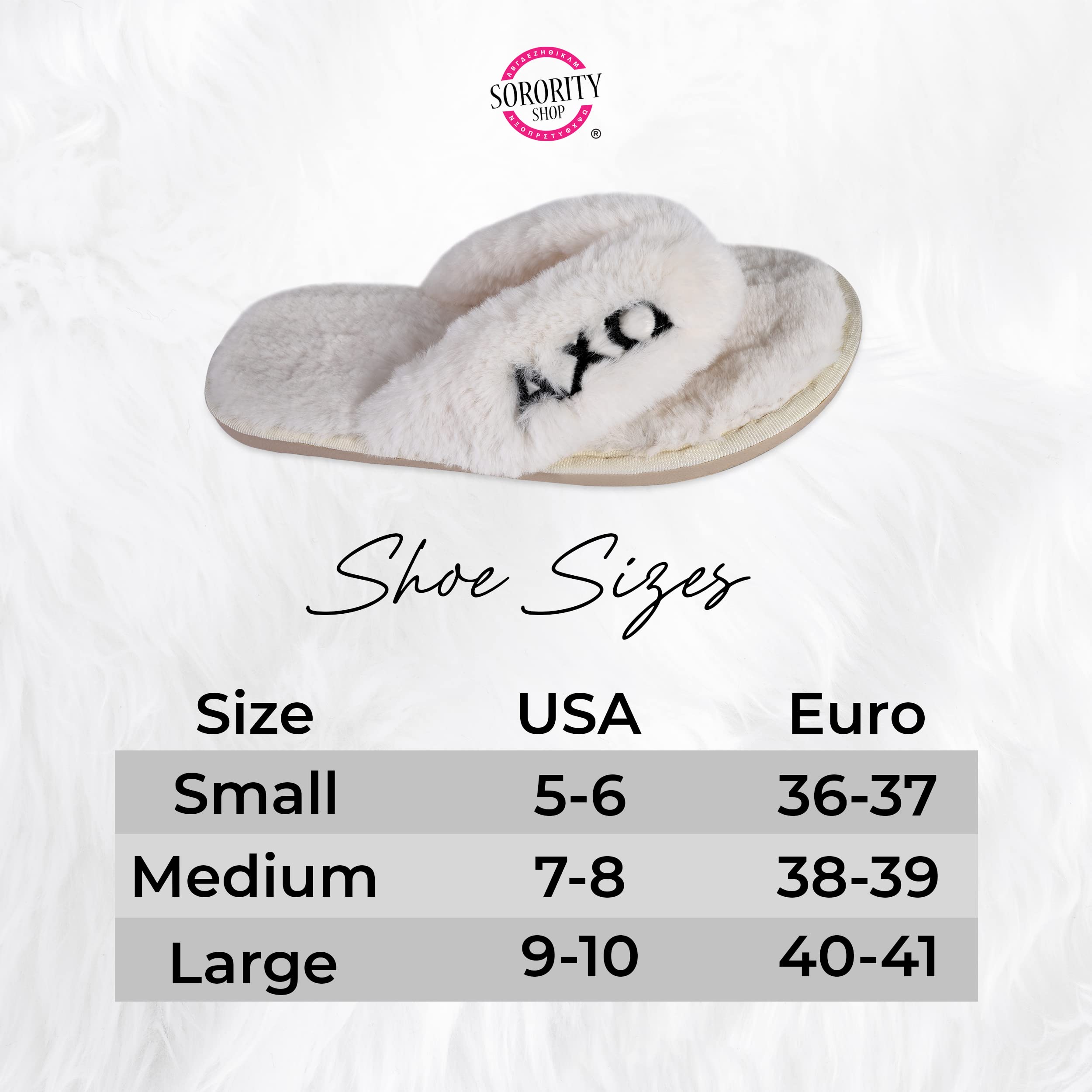 Sorority Shop Sigma Kappa Fuzzy Slippers Women (Large, numeric_9)