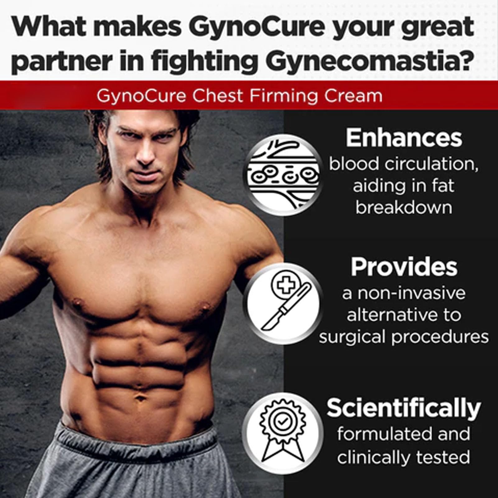 SLPB Gynocure Chest Firming Cream, 60g Gynecomastia Tightening Cream for Men, Hot Cream Anti Cellulite Cream (1Pcs)