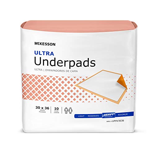 McKesson Ultra Underpads, Incontinence, Heavy Absorbency, 30 in x 36 in, 60 Count